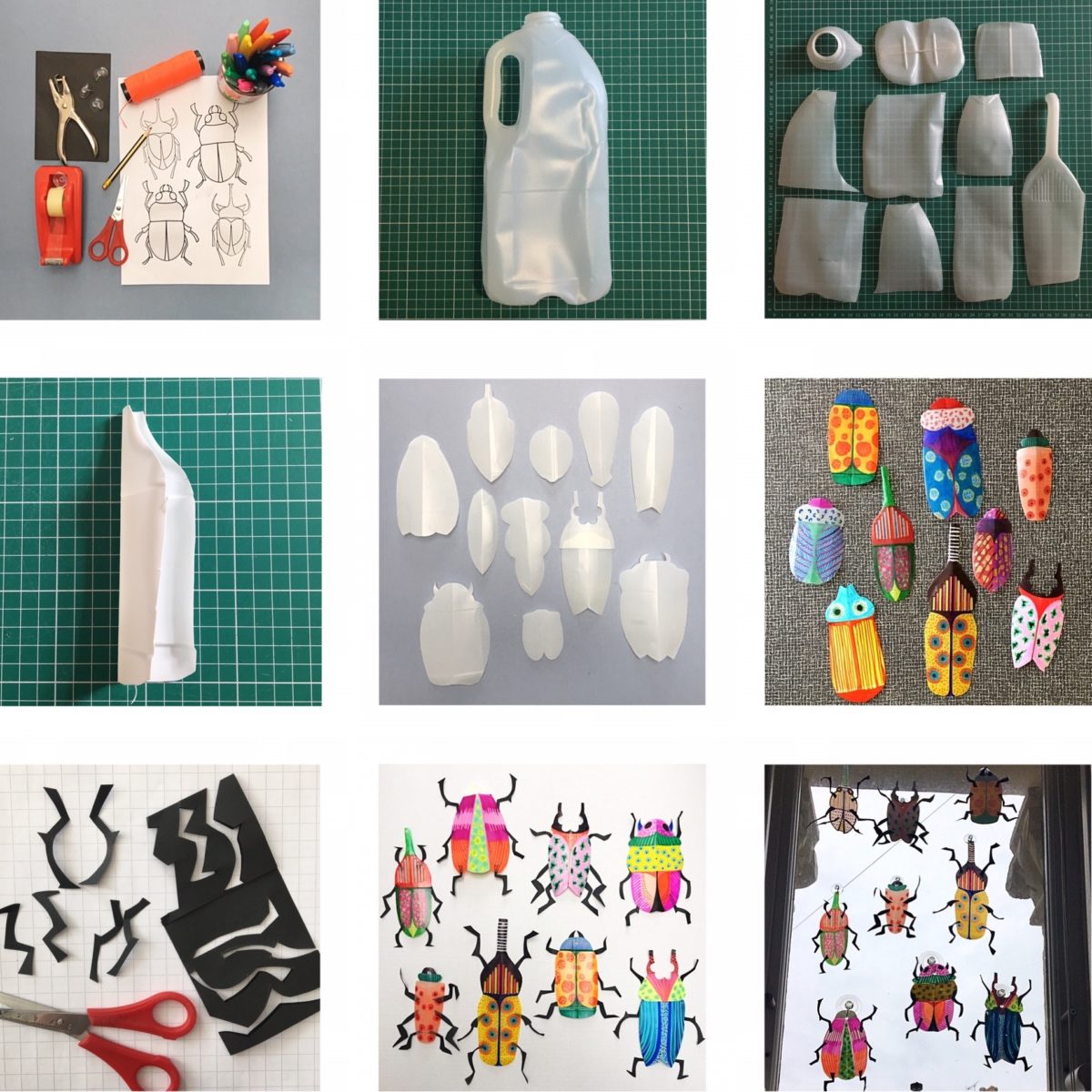 Lets Make Art – Milk Bottle Bugs | Festival of Making